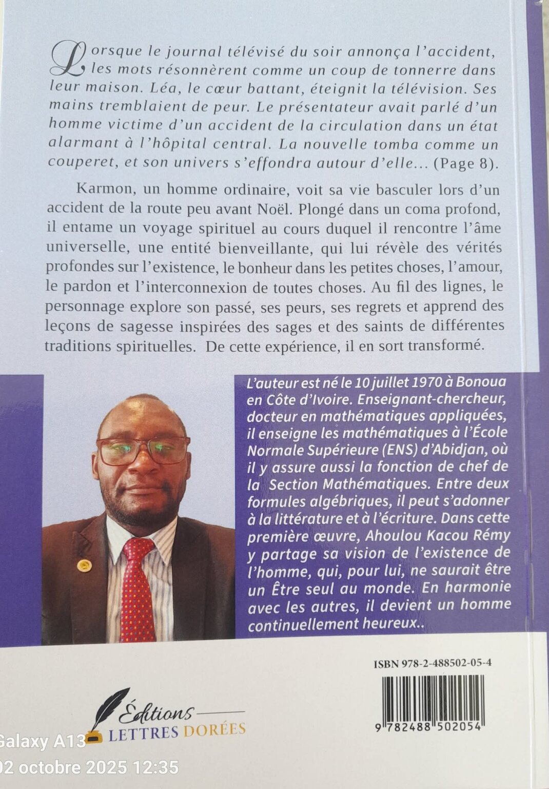 Littérature : La maison d’Editions « Lettres Dorées » nous propose le roman de l’écrivain ...